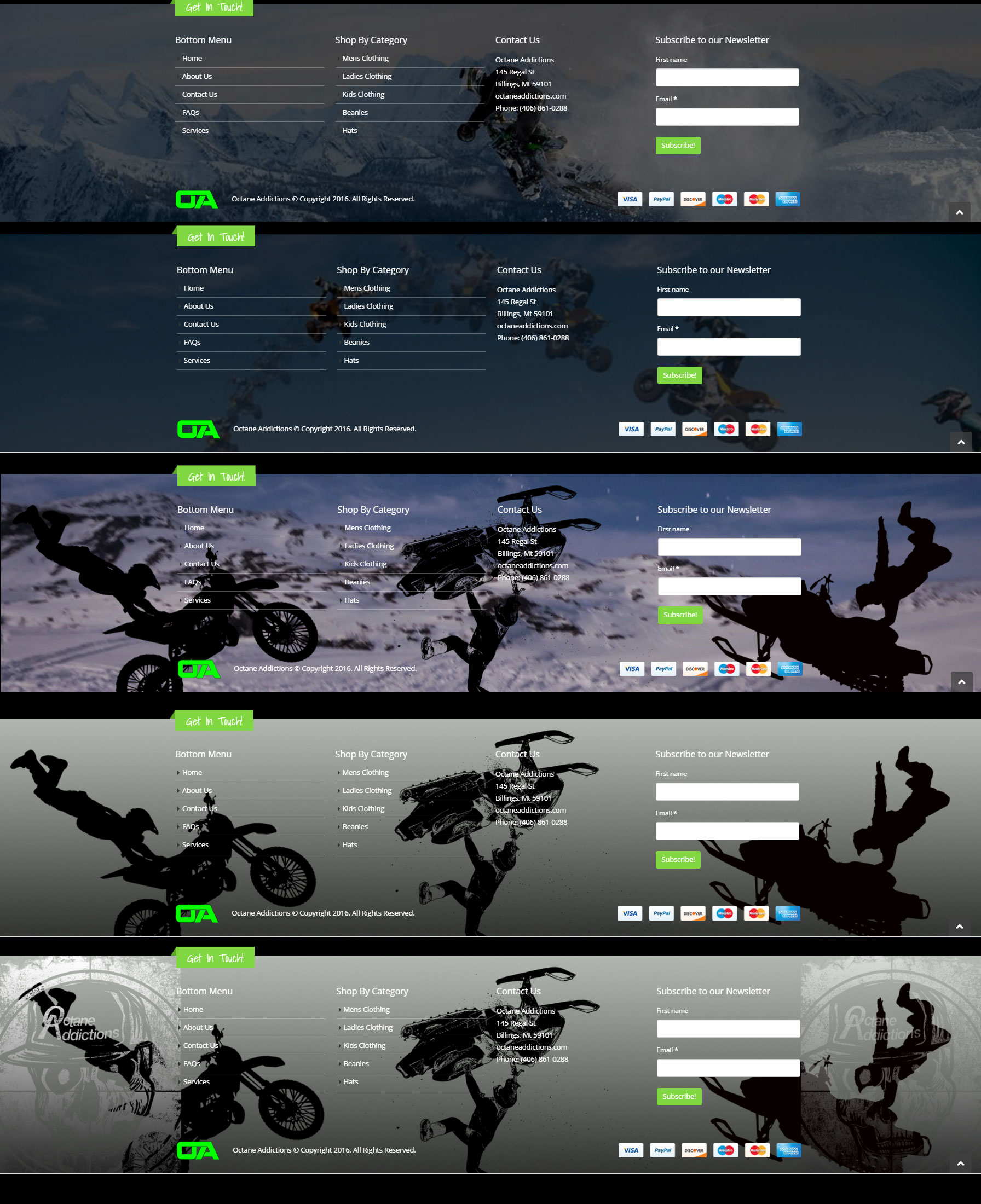 Footer Samples – Octane Addictions